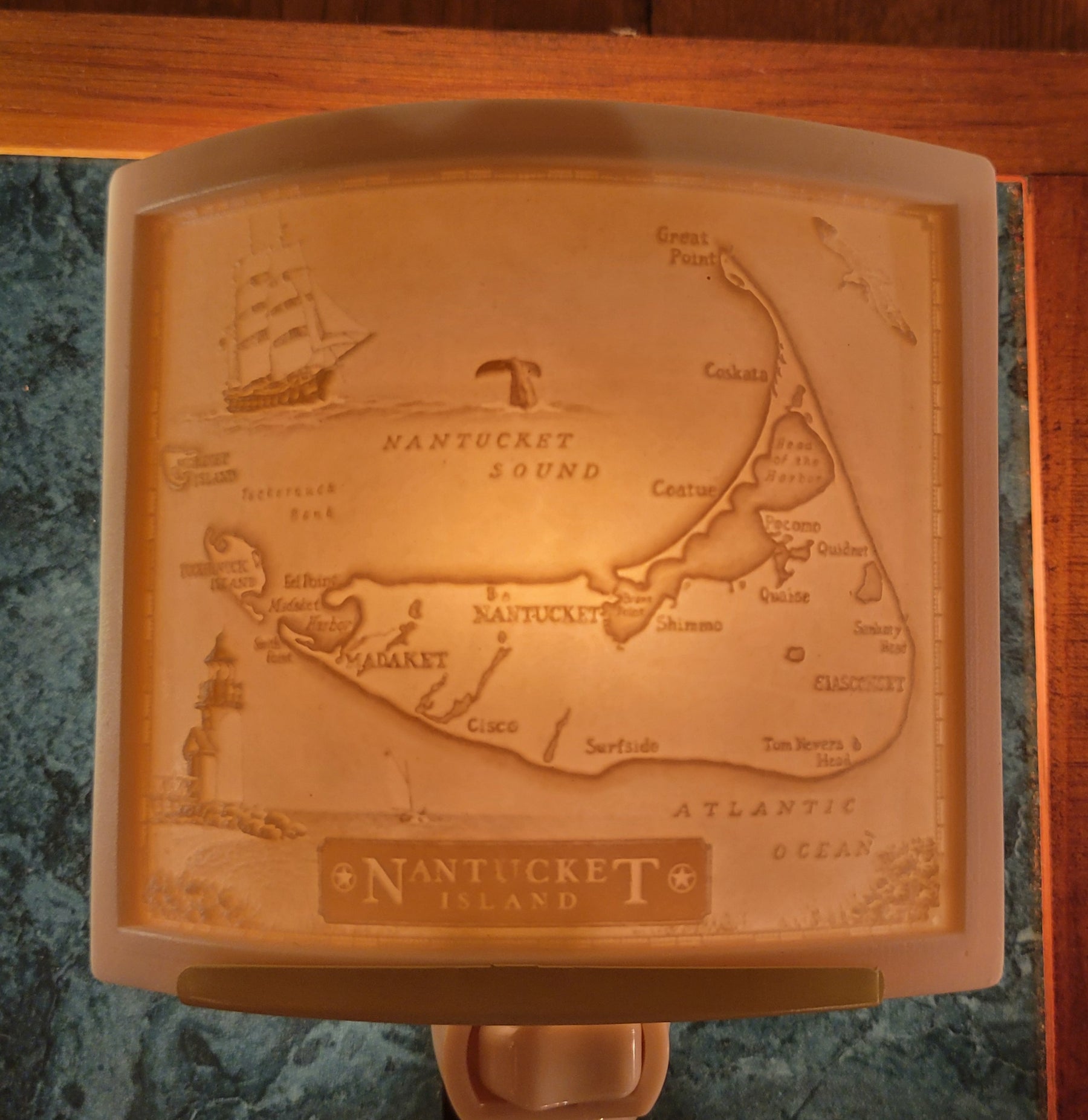 Lithophane Night Light - Nantucket Island Map – Craftmasters of Nantucket