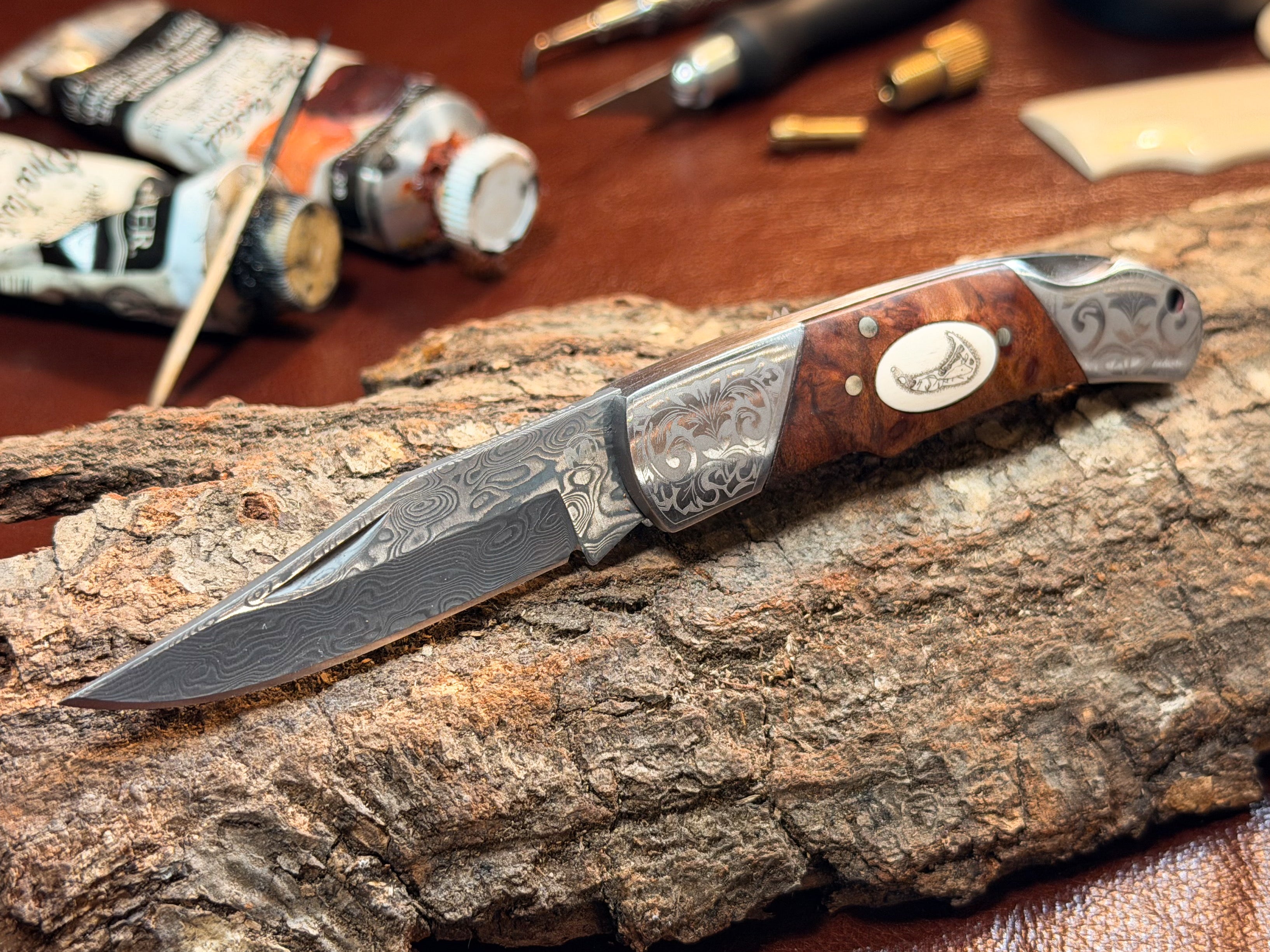 Craftmasters Scrimshaw Pocket Knife - Nantucket Island Map ...