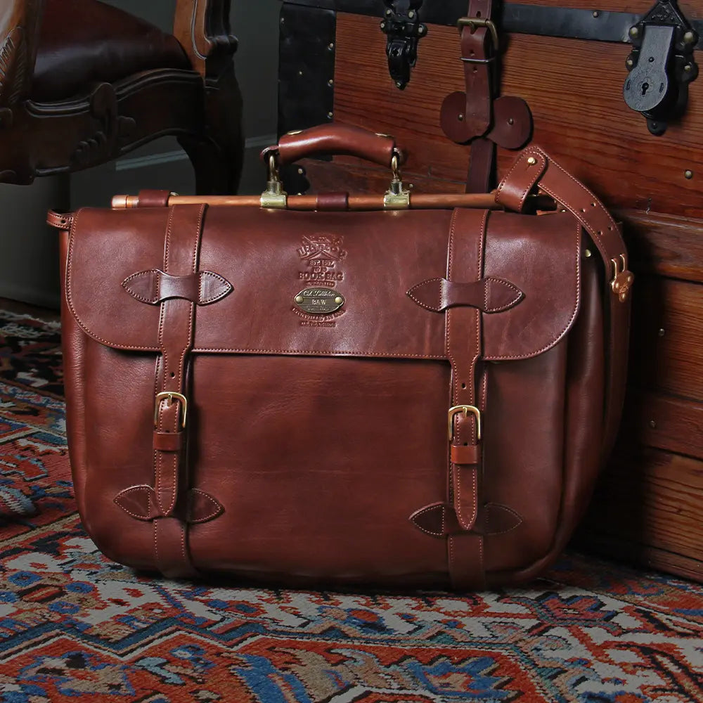 Vintage Style Leather Book Bag Briefcase – Craftmasters of Nantucket